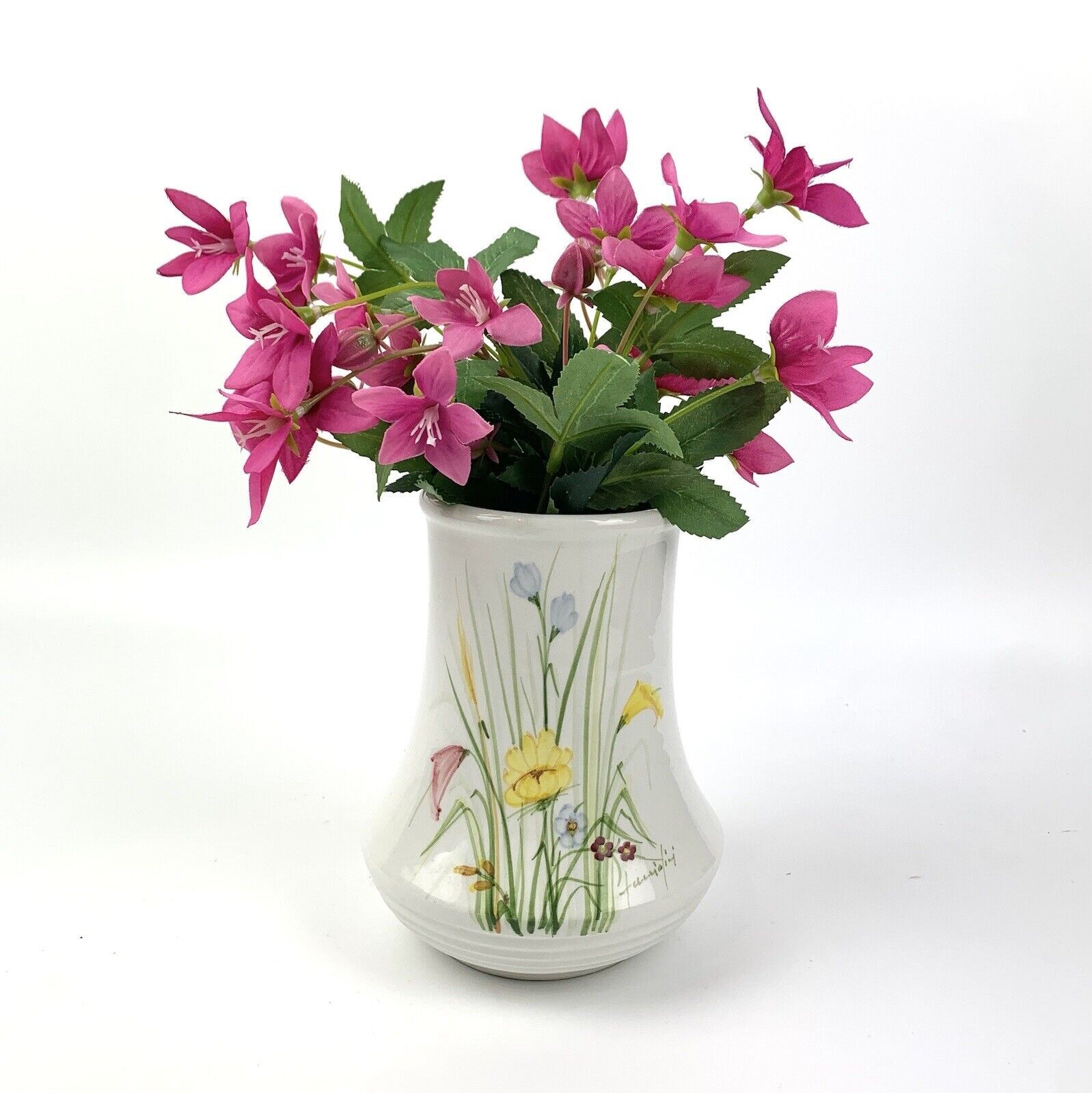 SCC Castelli Italian hand painted ceramic vase Tullio Facciolini signed ...