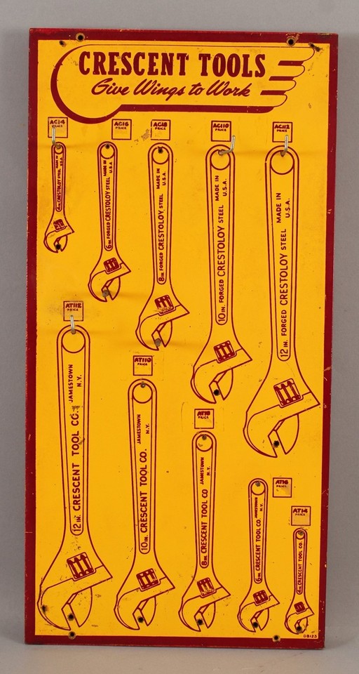 4 Vintage Crescent Tools Advertising Hardware Store Wrench Tool Display ...