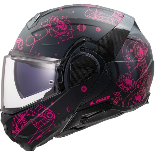 LS2 FF910 Advant II Sophia Flip Up Full Face Motorcycle Helmet Black ...