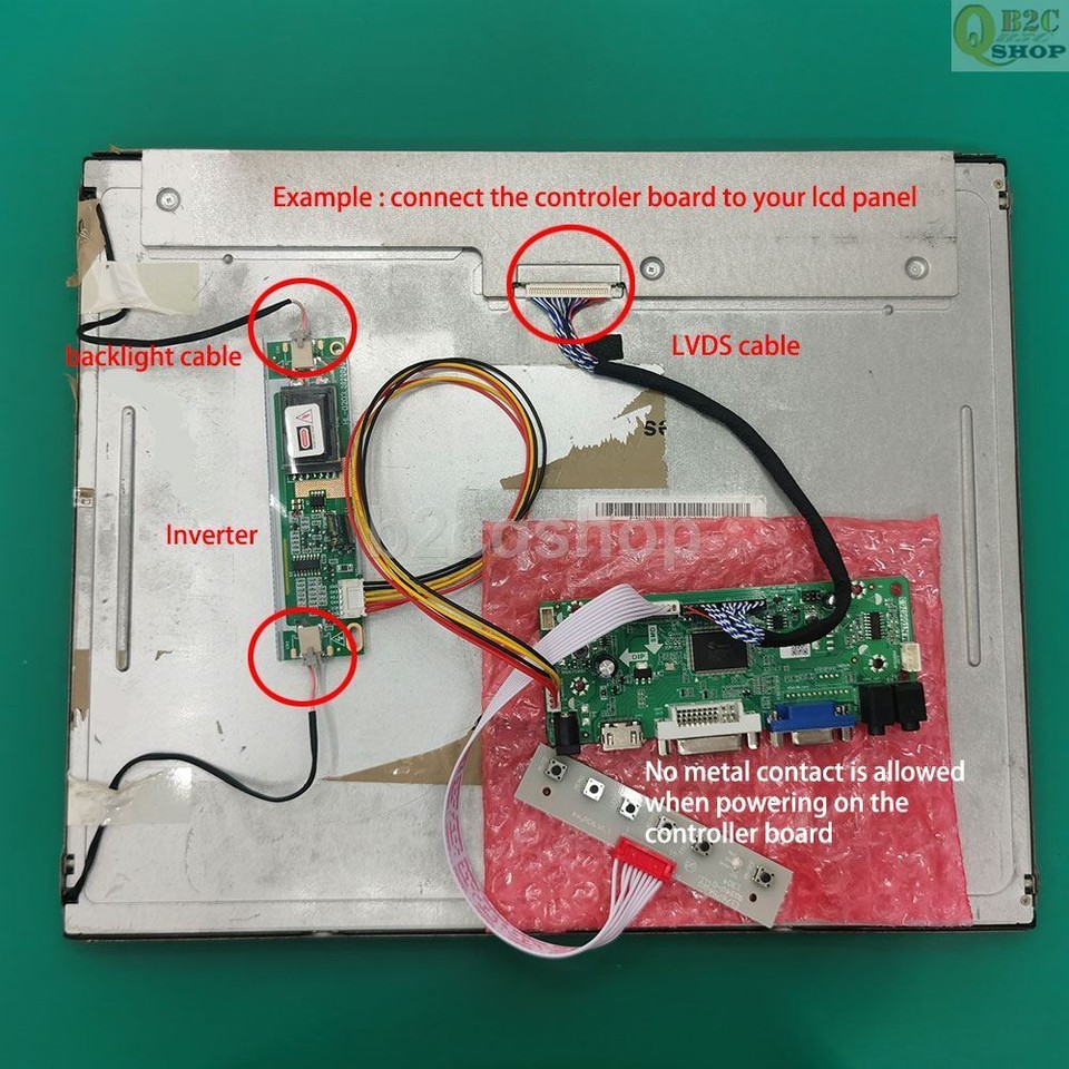 VGA DVI LCD Controller Board Kit for LM220WE1-TLP1 TLP2 TLP3 TLK1 ...