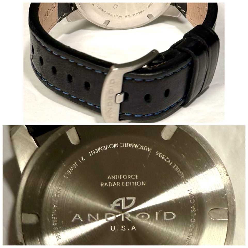 46mm Auto Royal Blue ANTIFORCE RADAR Edition Seagull TY2806 Android ...