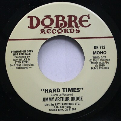 Country 45 Jimmy Arthur Ordge - Hard Times / Hard Times On Dobre ...
