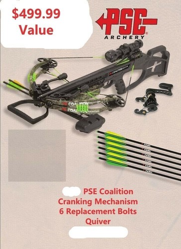 2023 PSE Coalition Frontier Crossbow Package w/ Cocking Mech. & 6 bolts ...