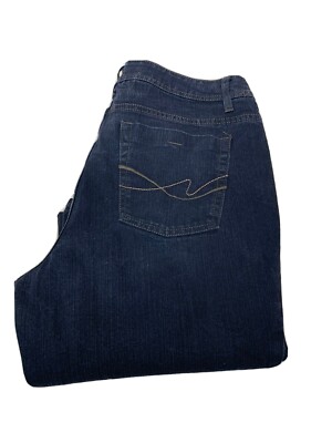 Faded Glory Stretch Straight Eased Mid Rise Denim Jeans Women's 12 ...