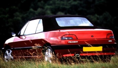Peugeot 306 - Burgundy Mohair Hood With Plastic Rear Window | eBay UK