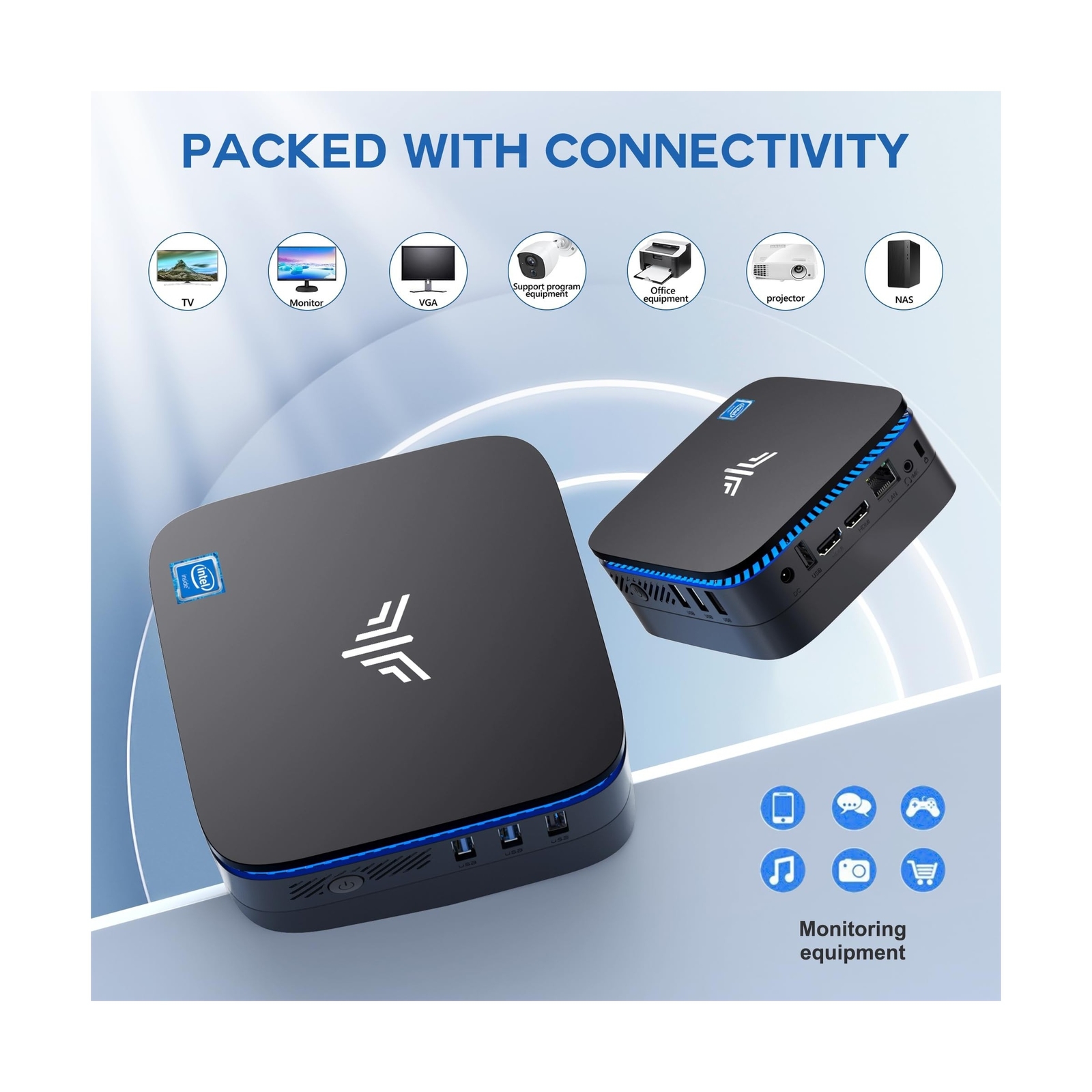 KAMRUI AK1 Plus Mini Desktop Computer Windows 11, 12th N95(up to 3.4GHz ...