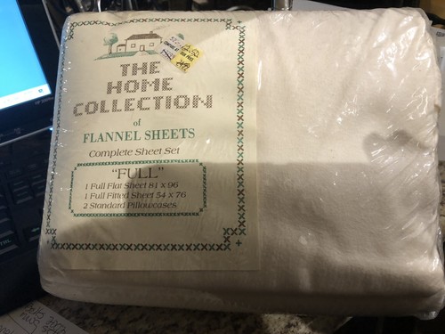 Vintage Home Collection Flannel Full Sheet Set in Package Unused | eBay