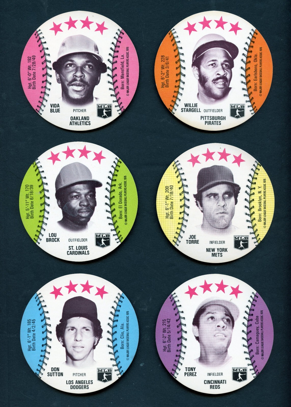 Lot of (55) 1976 Assorted Isaly's & Sweet William Baseball Discs VGEX ...
