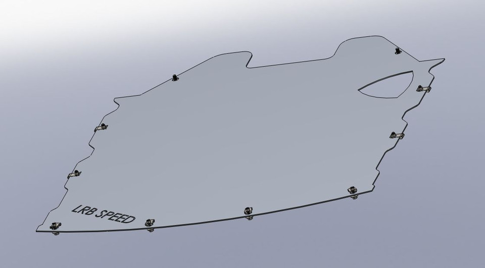 LRB Speed RX-8 RX8 Mazda Cooling Panel Belly Pan Under Tray Slash Guard ...