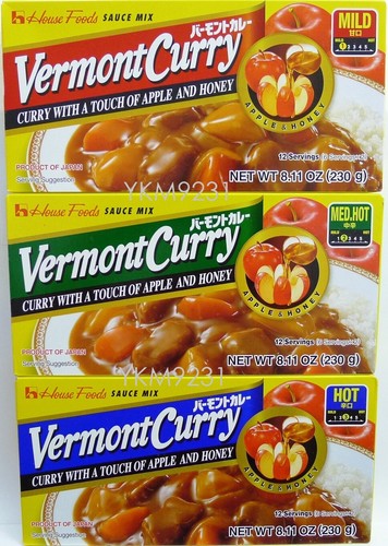 1 Japanese Vermont Curry Sauce Mix Apple Honey Mild Medium Hot House ...