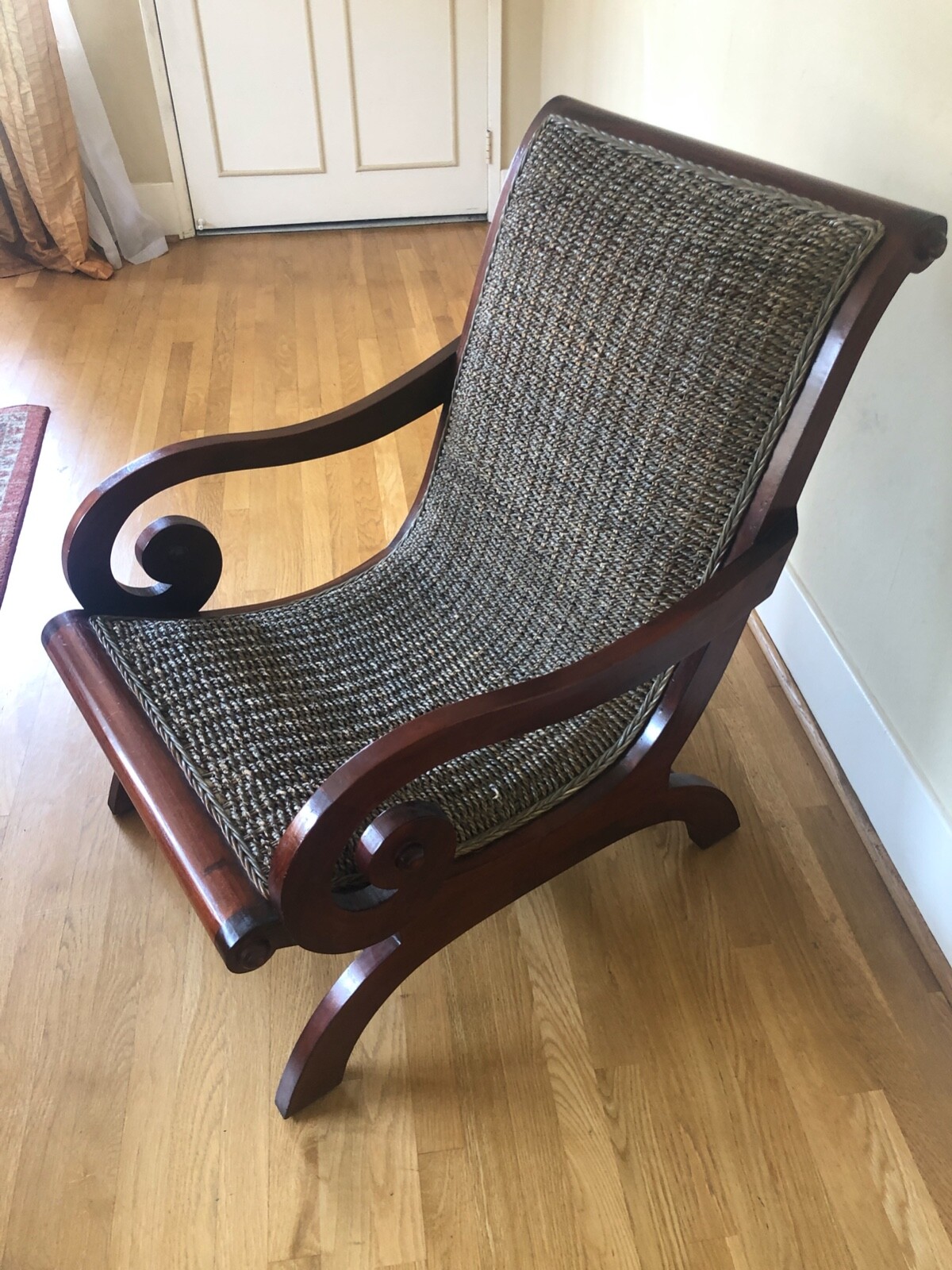 z gallerie wood sleigh chair | eBay