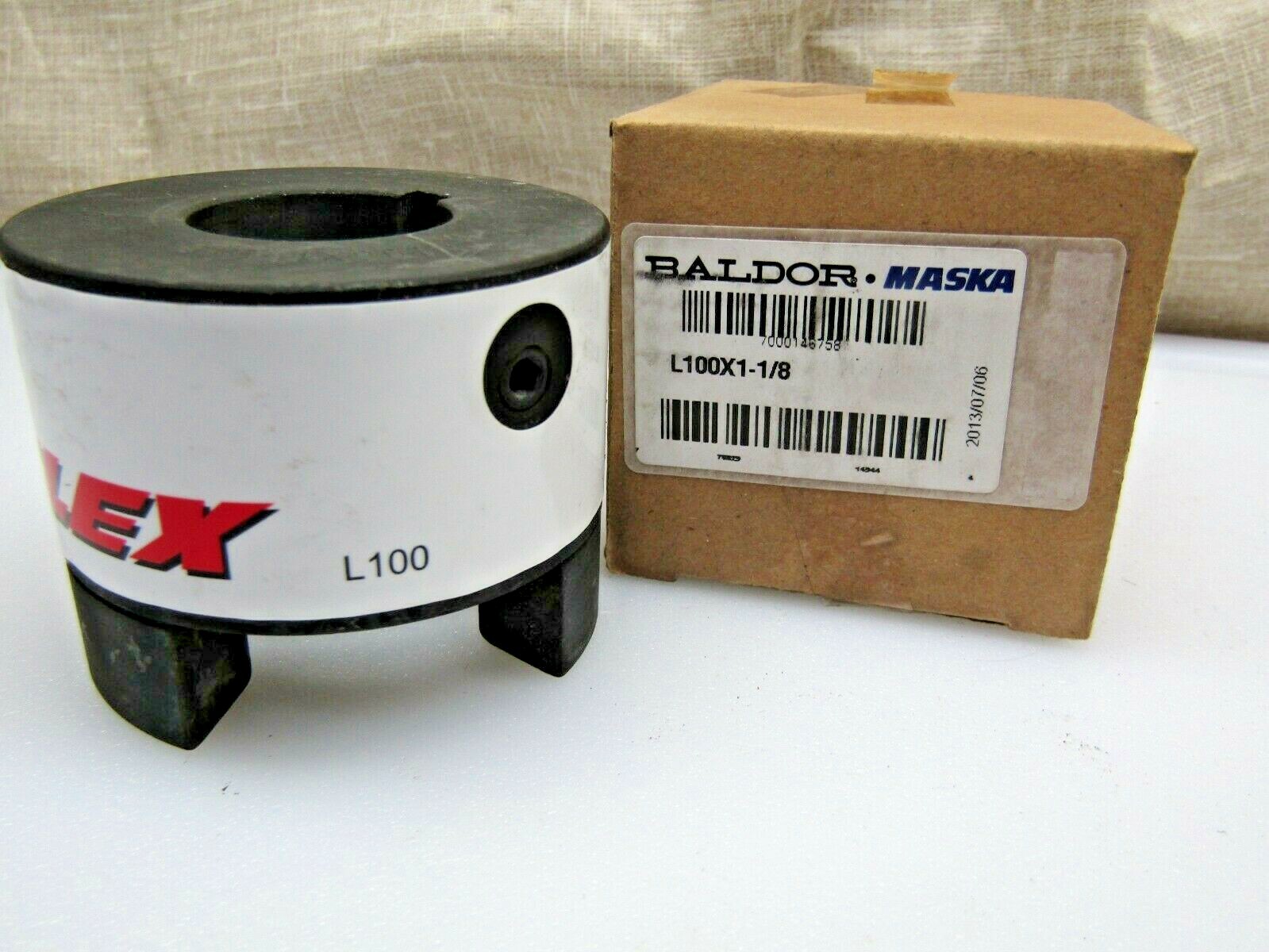 Baldor Maska L100 x 1-1/8 L100 X 1.1250 Lovejoy Jaw Coupling Hub 1-1/8 ...