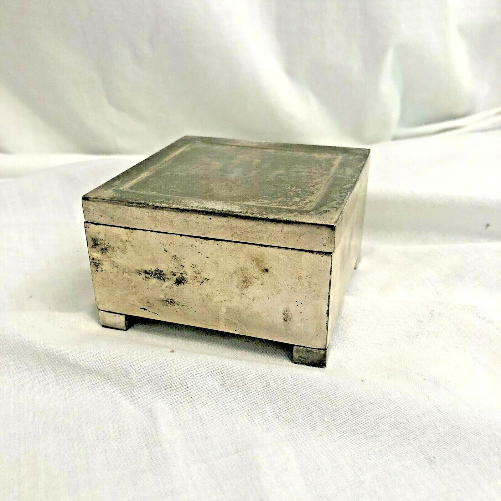 Vintage red envelope jewelry box Silver Plate - Jewelry Box Lined P25 ...