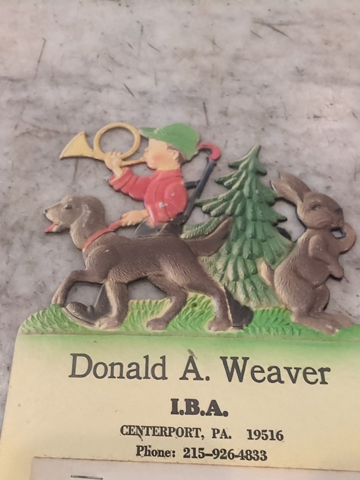 Donald A. Weaver I. B.A. Centerpoint Pa. Die Cut 1981 Calendar | eBay