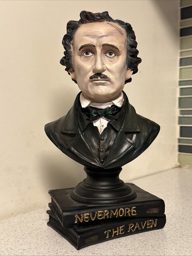 12 Inch Resin Ashland EDGAR ALLAN POE Bust - Halloween Decoration 11 ...