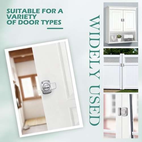 Rotate Bolt Latch Lock With 6 Screws Door Gate Cabinet Window Bathroom ...