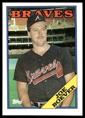1988 Topps #627 Joe Boever Pitcher Atlanta Braves FREE shipping | eBay
