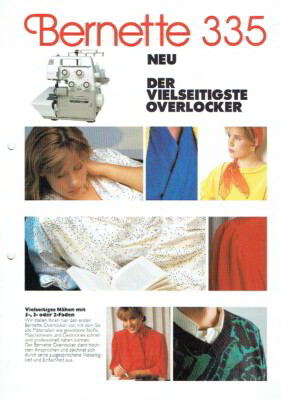 Bernette 335 Nähmaschinen Werbung Prospekt 1988 Gegauf Steckborn ...