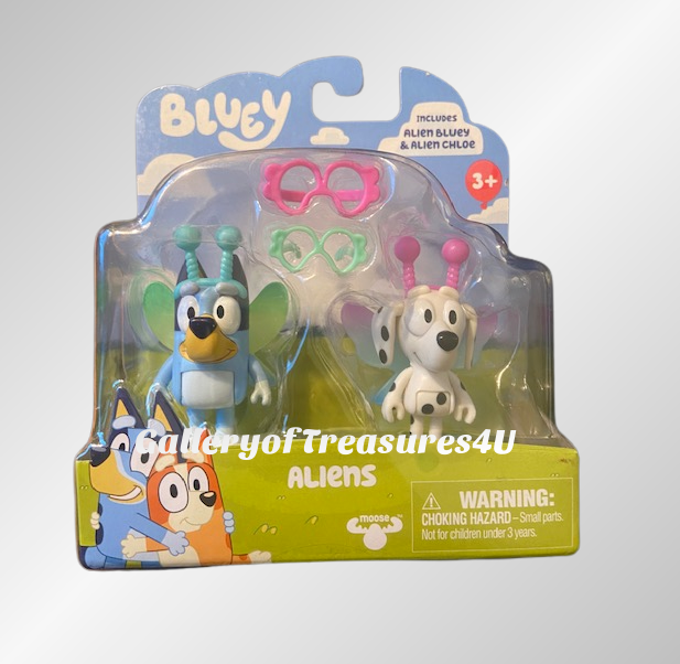 Bluey & Friends Aliens or Baby Race 2" Chillie Baby Bluey Chloe Alien ...