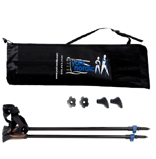 York Nordic Walking Poles True Classic w/ Glove Grip Lightweight ...