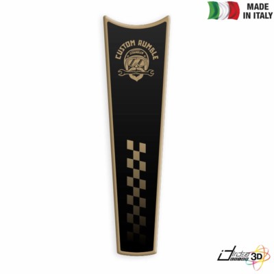 TANK PAD STICKER 3D BLACK BRONZE FITS DUCATI SCRAMBLER 800 CAFE RACER ...