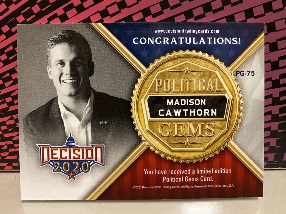 Decision 2020 Series 2 Madison Cawthorn 02/10 U.S. House Political Gems ...