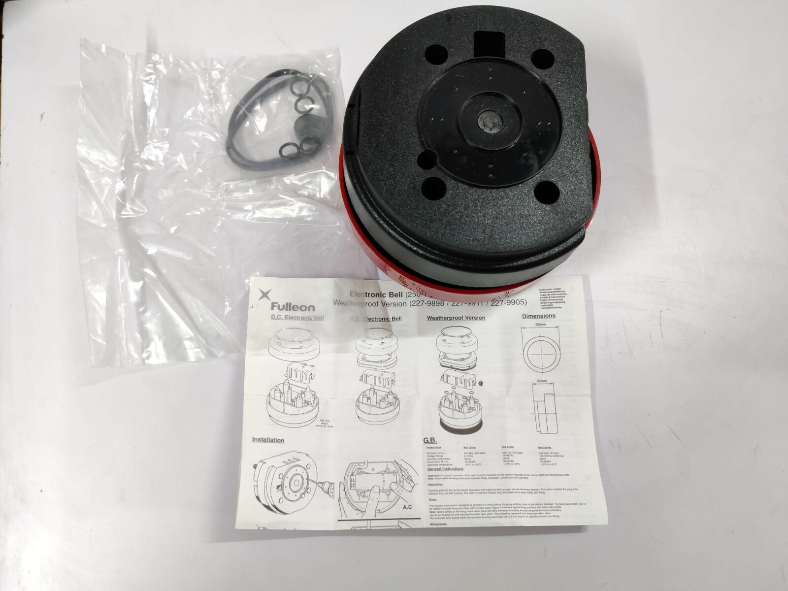 Fulleon 227-9905 Electronic Bell, Weatherproof, Red Color, 24V | eBay ...