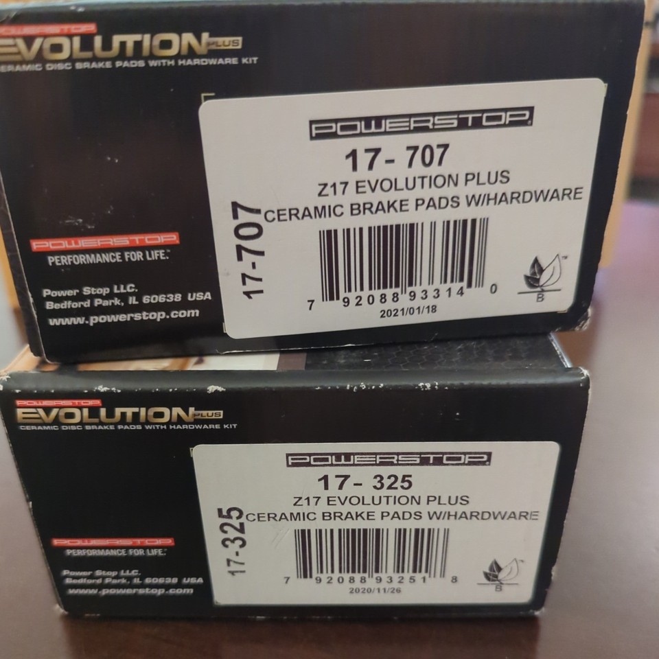 17-707 and 17-325 Evolution Plus Ceramic Brake Pads with Mounting ...