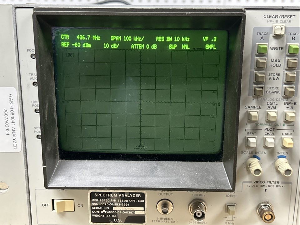 HP 8569B Spectrum Analyzer 10 MHz–22 GHz | GPIB | Vintage RF Test ...