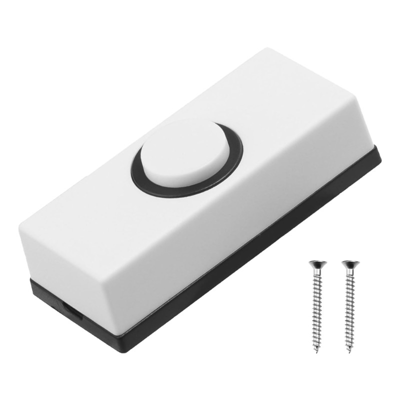 Wall Mounted Doorbell Switches with Screws Plastic Hard Wiring Press ...