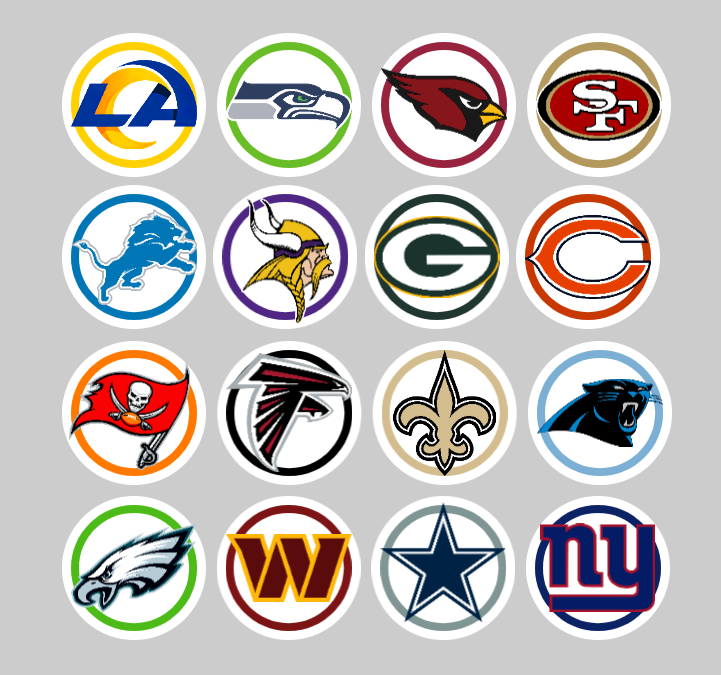 Handcrafted Football Team Magnets 2" FULL SET/ALL 32 TEAMS. For Fan ...