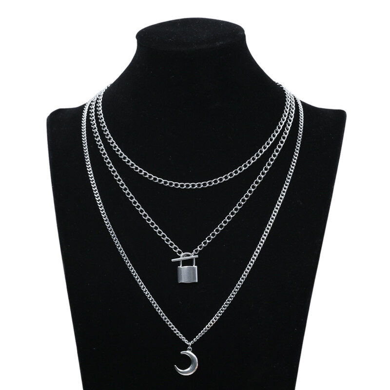 Stainless Steel Aesthetic Chain Around The Neck Choker Pendant Necklace ...