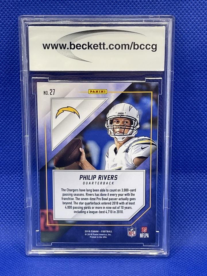 2018 Philip Rivers Insert Panini MJH Exclusive #27 BCCG 10 Mint LA ...