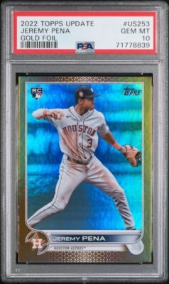 2022 Topps Update Jeremy Pena Gold Foil PSA 10 | eBay