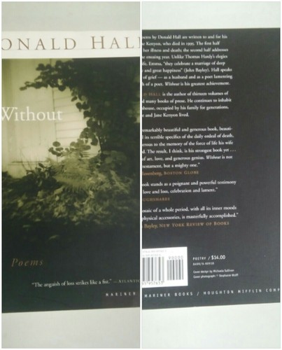 Donald Hall Without Paperback Book 1st Edition Mariner 1999 | eBay