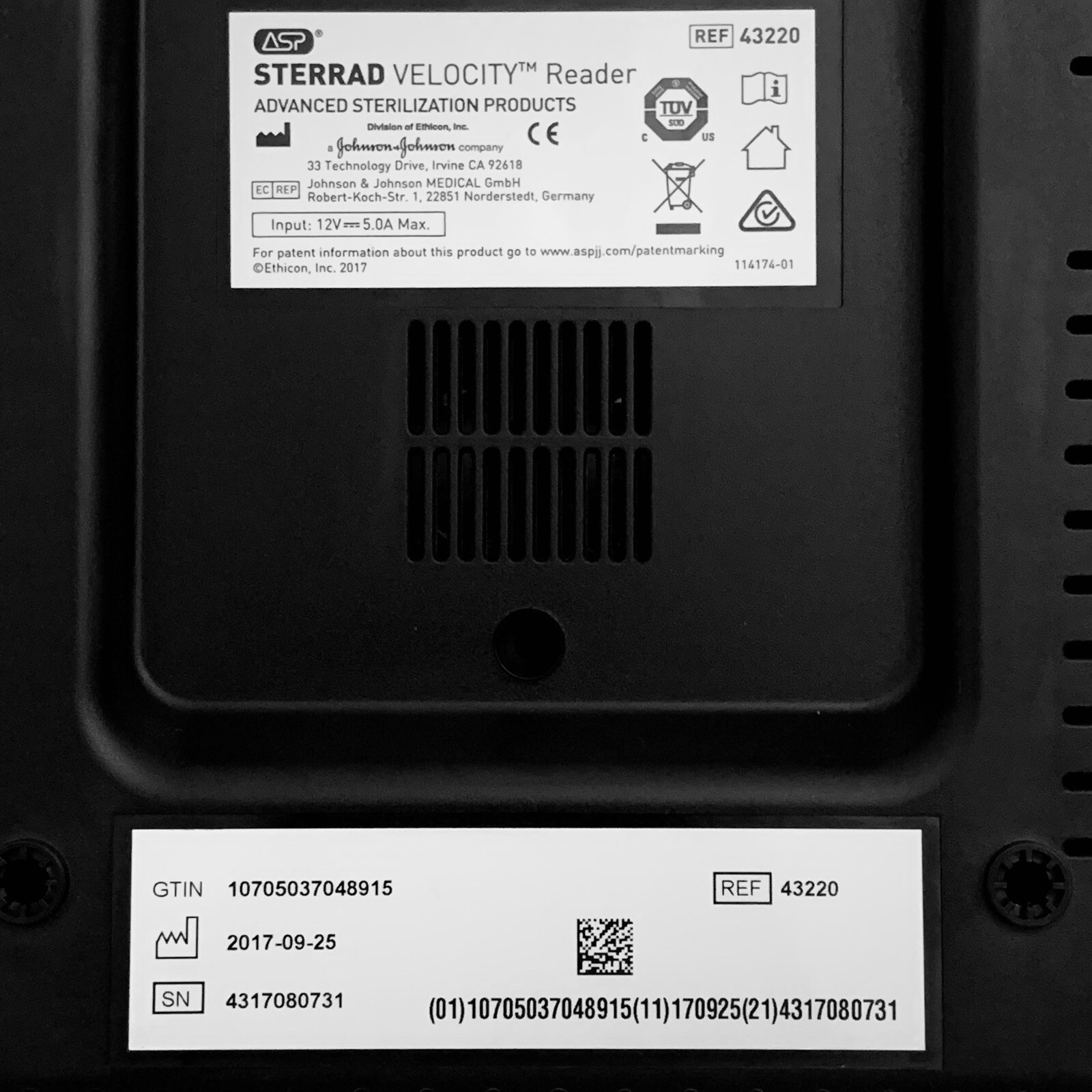 ASP STERRAD VELOCITY Reader REF 43220 For Advanced Sterilization System ...