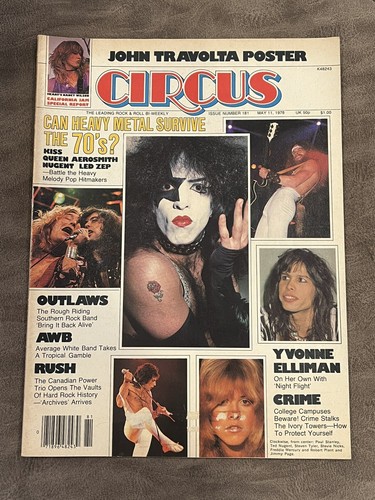 Circus Magazine May 11, 1978 KISS Queen Led Zep. John Travolta Poster ...