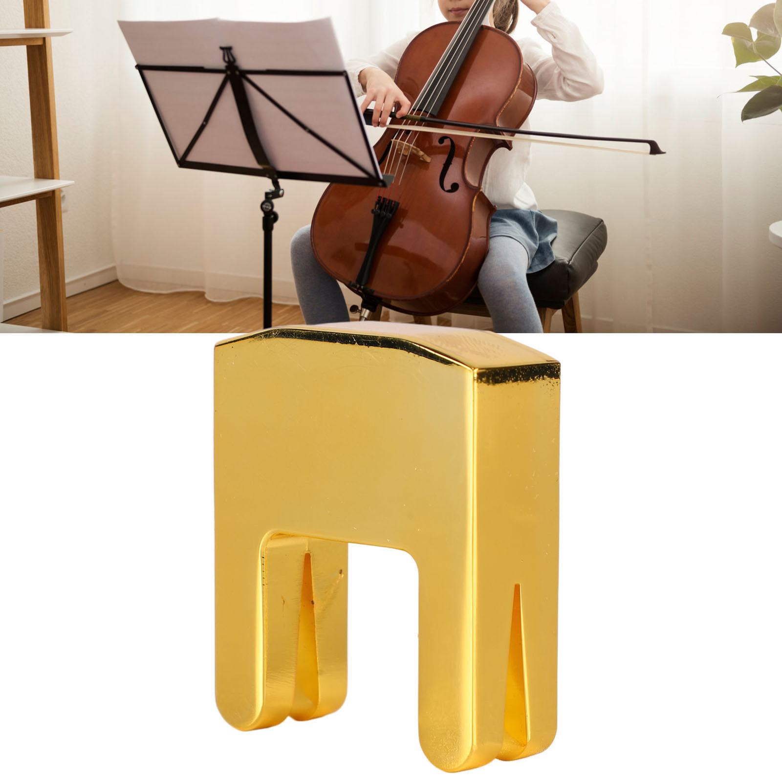 Cello Mute Metal Cello Volume Reducer For Less Sound Practice Noise ...