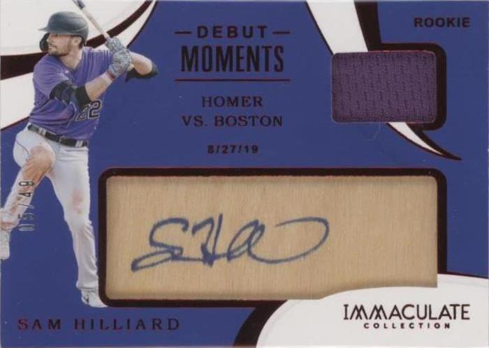 2020 Panini Immaculate Collection - Debut Moments Autograph Relics Sam ...