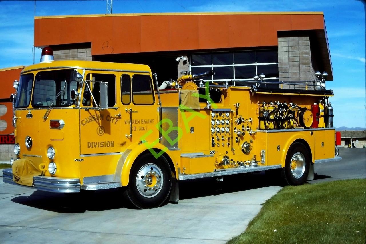 CARSON CITY, NV Fire Apparatus SLIDE: E-8 1968 CROWN | eBay