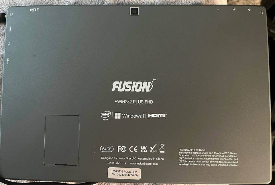 Fusion5 10.1" Windows 11 Tablet PC - FWIN232 Plus Ultra Slim Windows ...