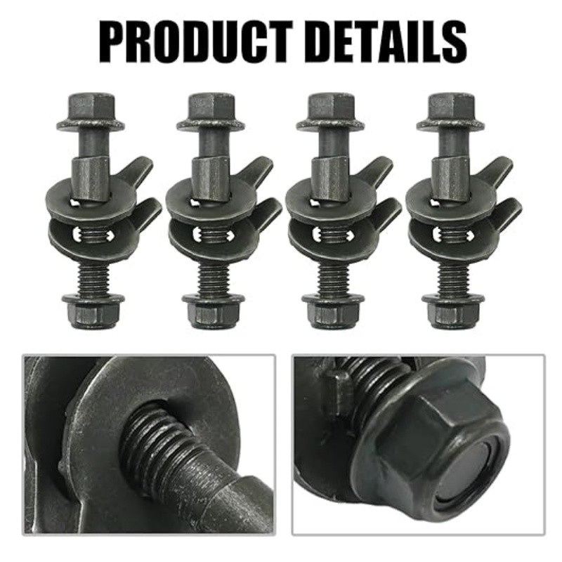 CAR FRONT LEFT & RIGHT CAMBER ALIGNMENT 17MM ADJUSTABLE CAM BOLTS KIT ...