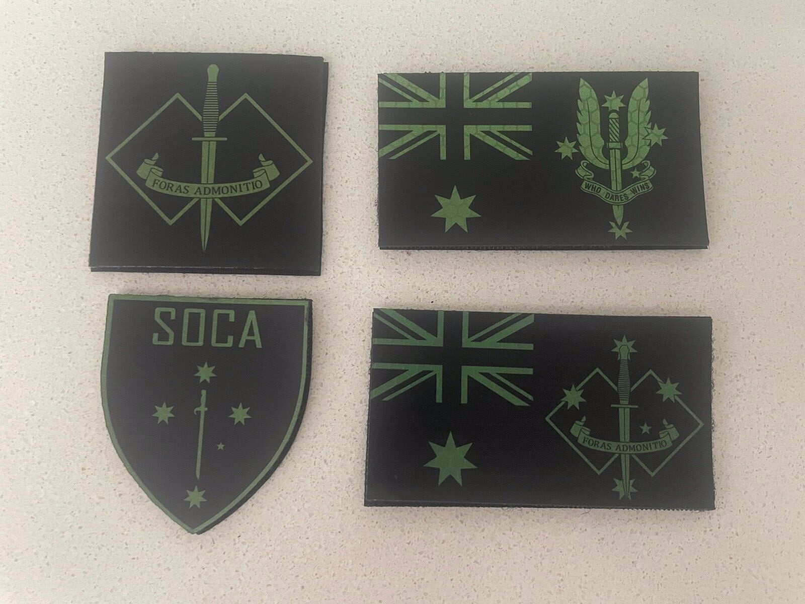 2 commando SAS ANF Special forces Australian flag patch patches ...