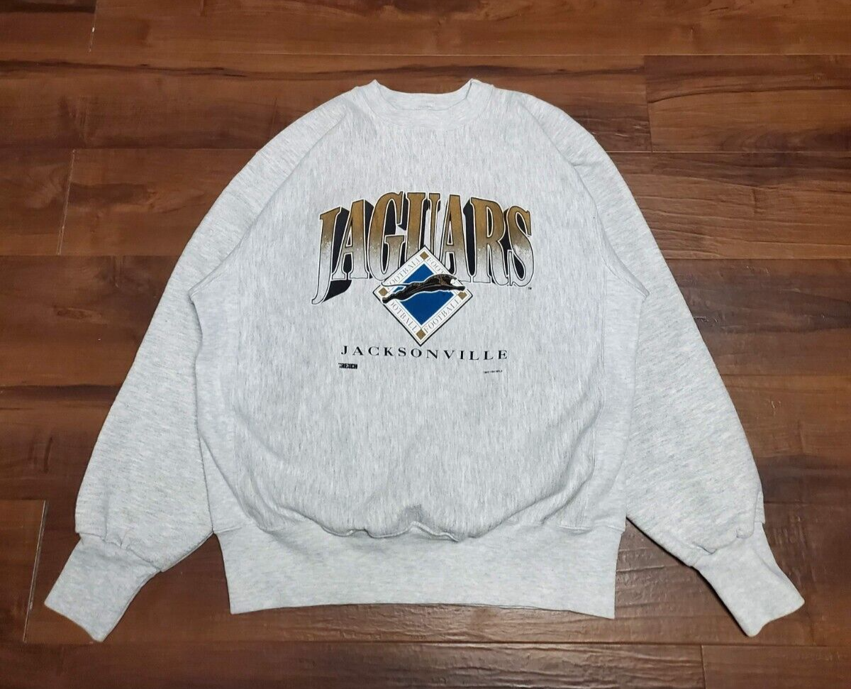 Vintage Jacksonville Jaguars NFL Trench Ultra Reverse Weave USA Large ...