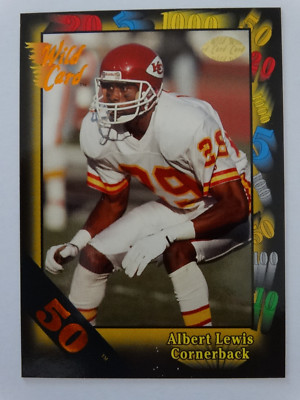 1991 Wild Card #87 Albert Lewis Kansas City Chiefs 50 Stripe Football ...