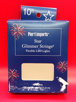 Pier 1 Import Christmas Star Glimmer Strings Flexible LED Lights 10 ft ...