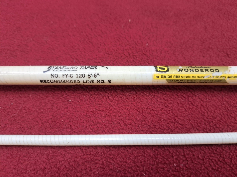 Vintage Fly Fishing Rod Shakespeare Wonder Rod FY-C 120 8' 6" | eBay