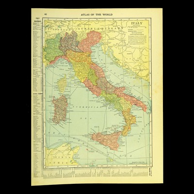Pre-1900 - Atlas Map Of Italy - Vatican