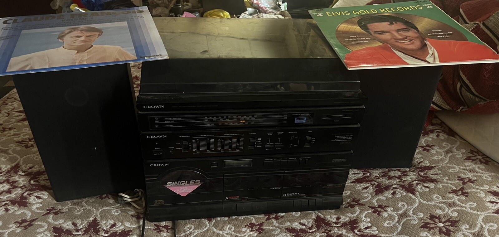 Crown Stereo Record Player/Belt Turntable System + 2 Vinyls | eBay