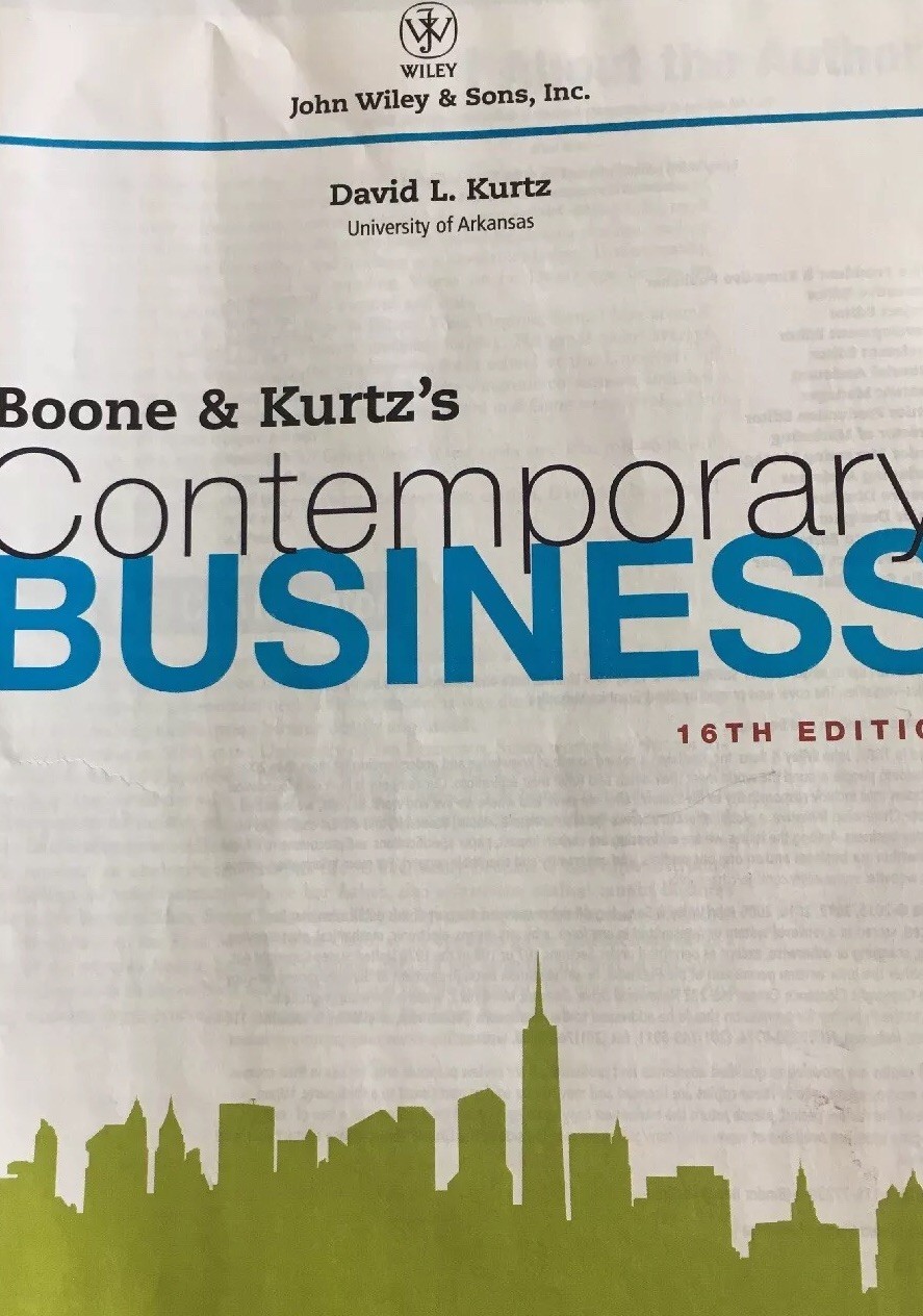 Contemporary Business by David L. Kurtz and Louis E. Boone 2014, with ...